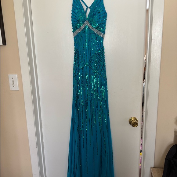Sean Collection | Dresses | Sean Collection Turquoise Sequin Dress ...